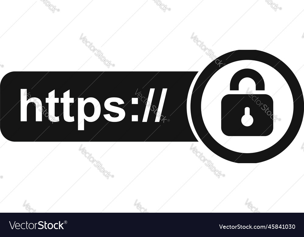 Web Ssl Certificate Icon Simple Secure Royalty Free Vector