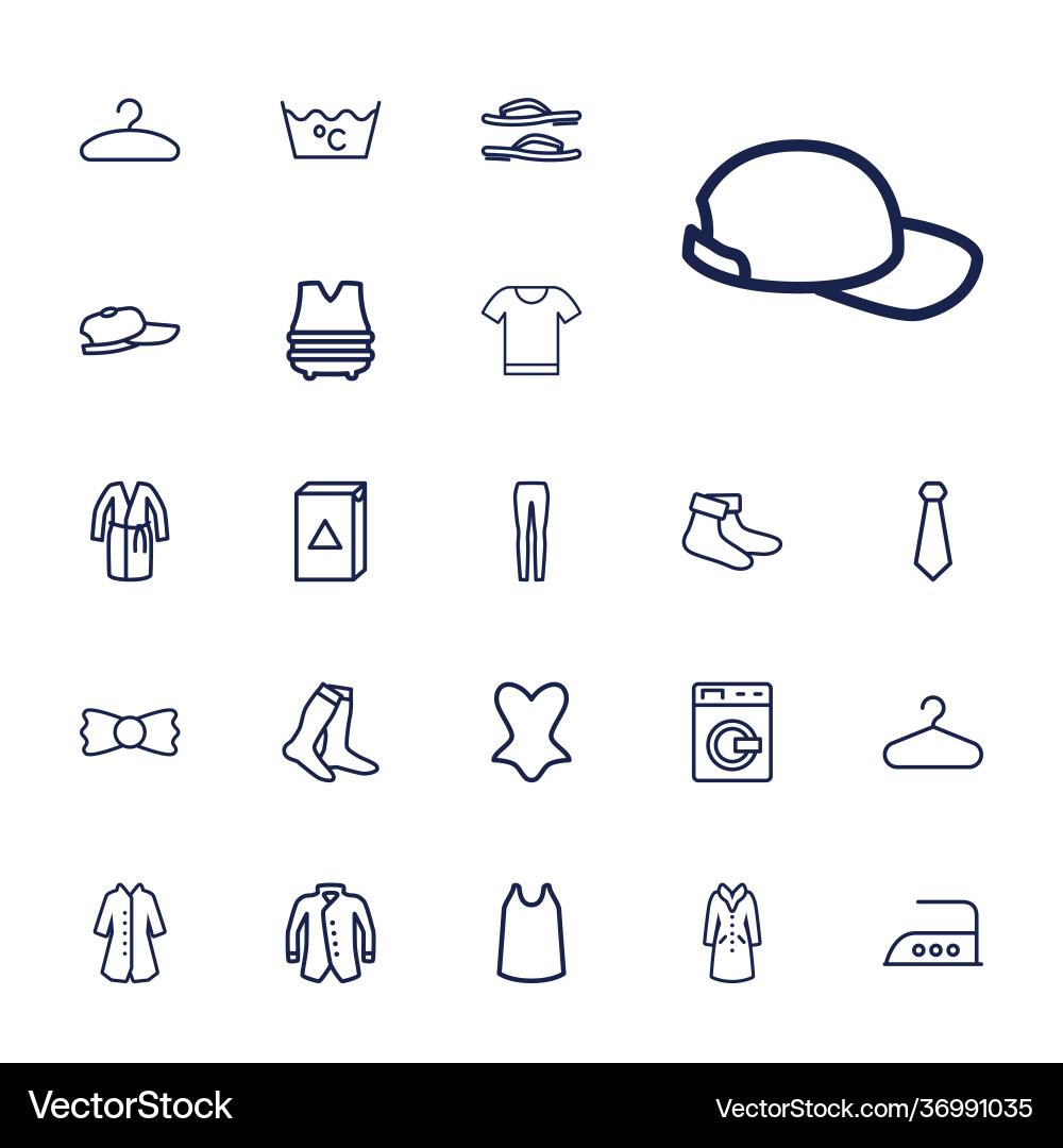 22 clothing icons Royalty Free Vector Image - VectorStock