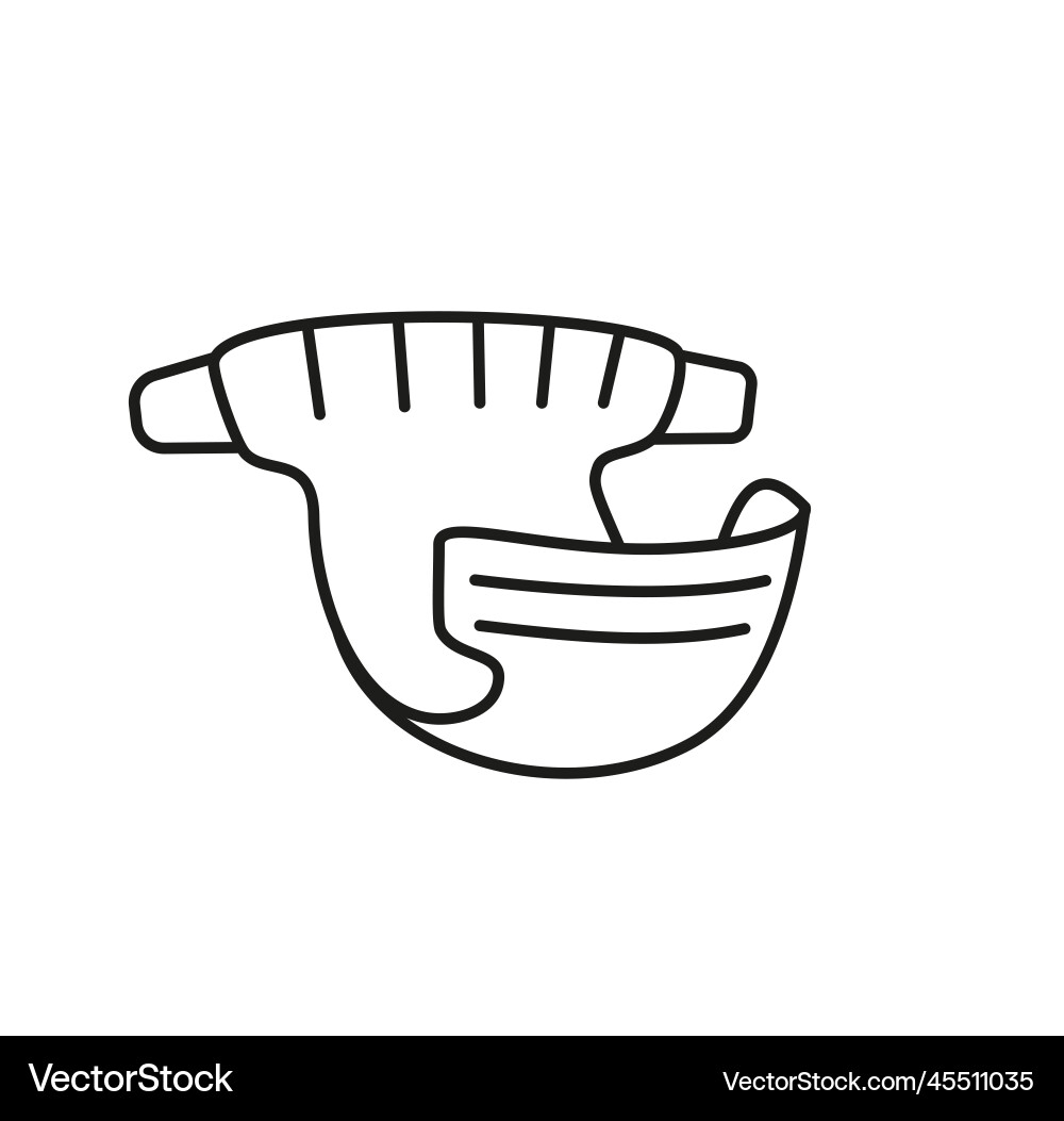 Baby absorbent diapers linear icon newborn Vector Image