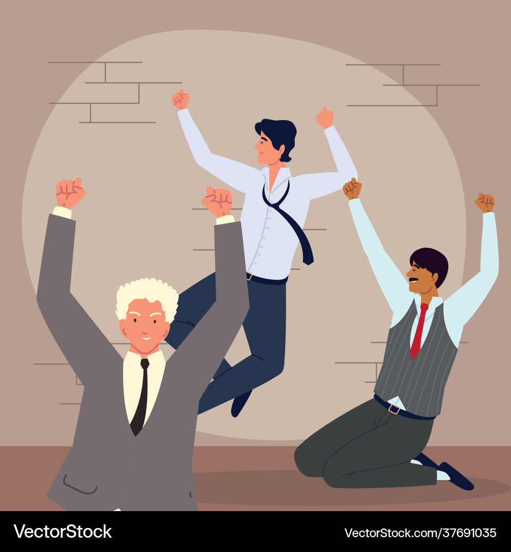 Business people enjoyment Royalty Free Vector Image
