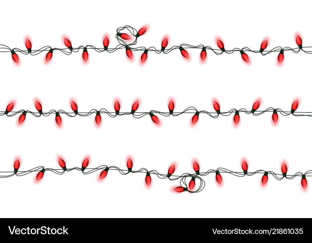 Christmas festive lights decorative glowing Vector Image