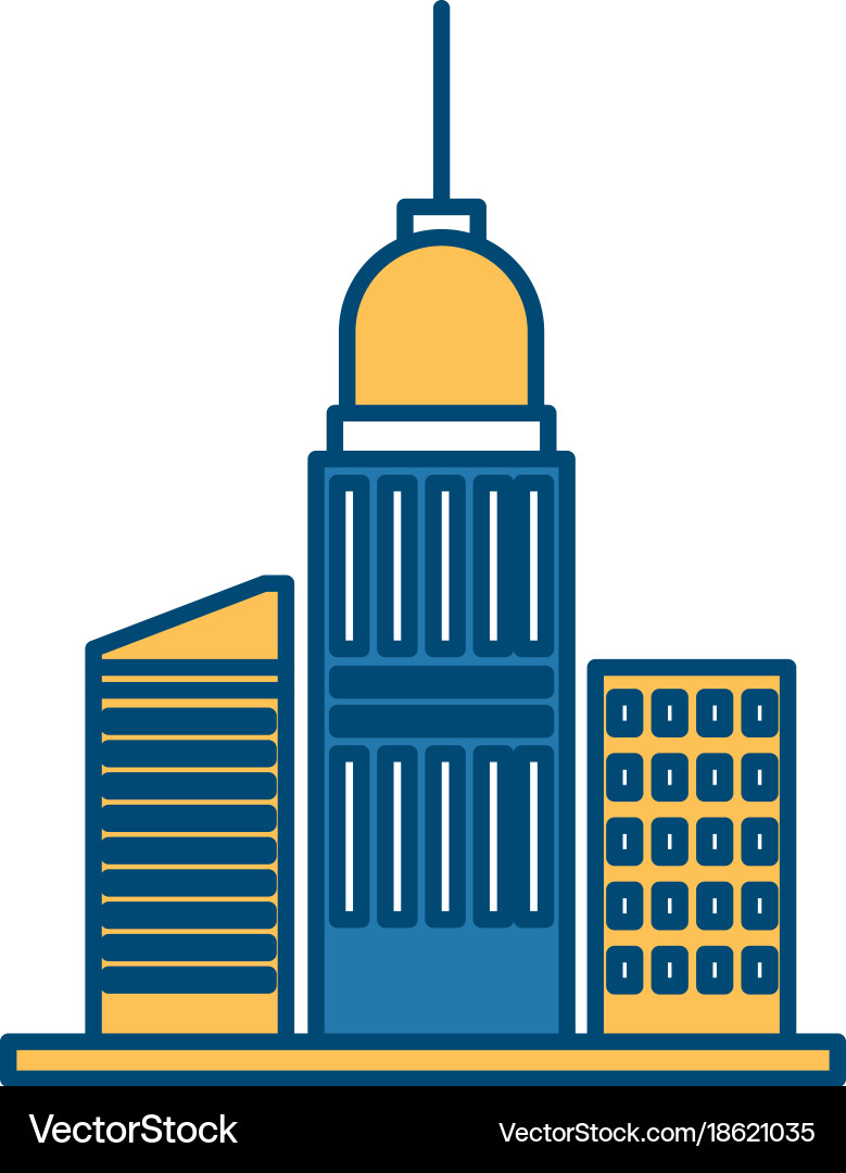 City buildings symbol Royalty Free Vector Image