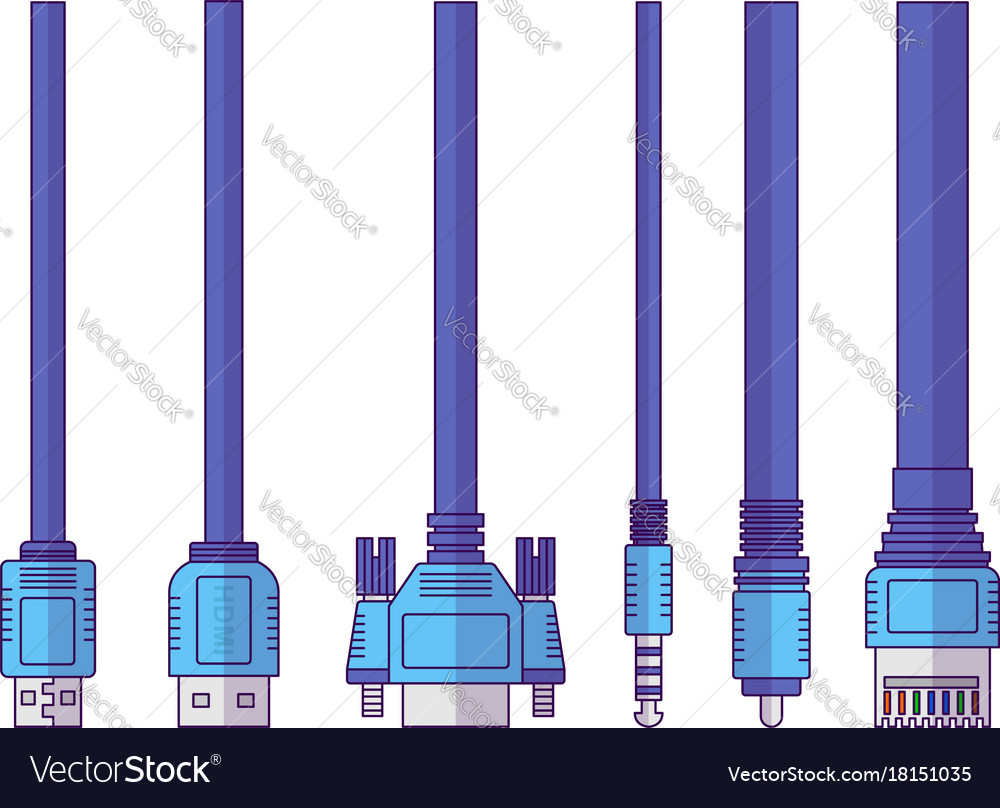 Connect cable Royalty Free Vector Image - VectorStock