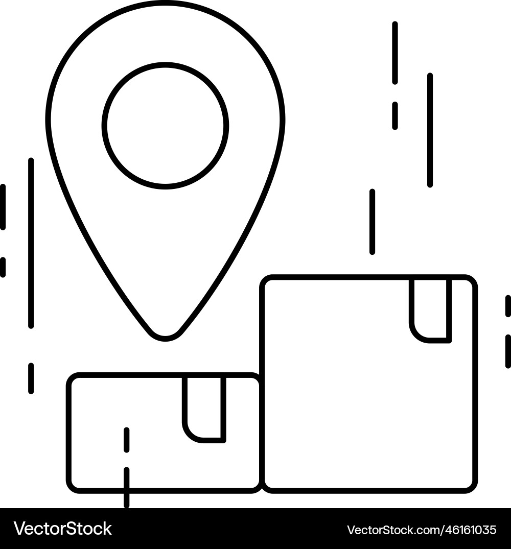 Delivery location service icons Royalty Free Vector Image