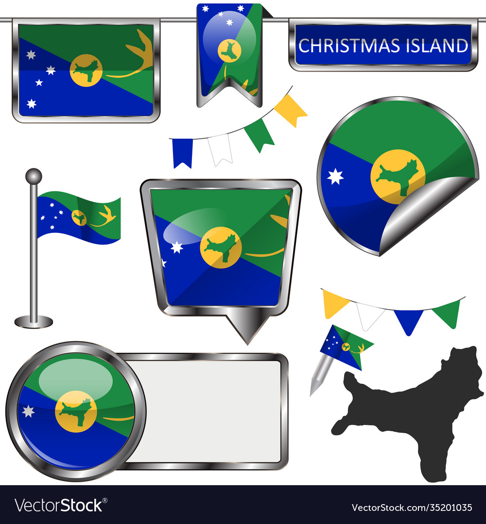 Flags christmas island Royalty Free Vector Image