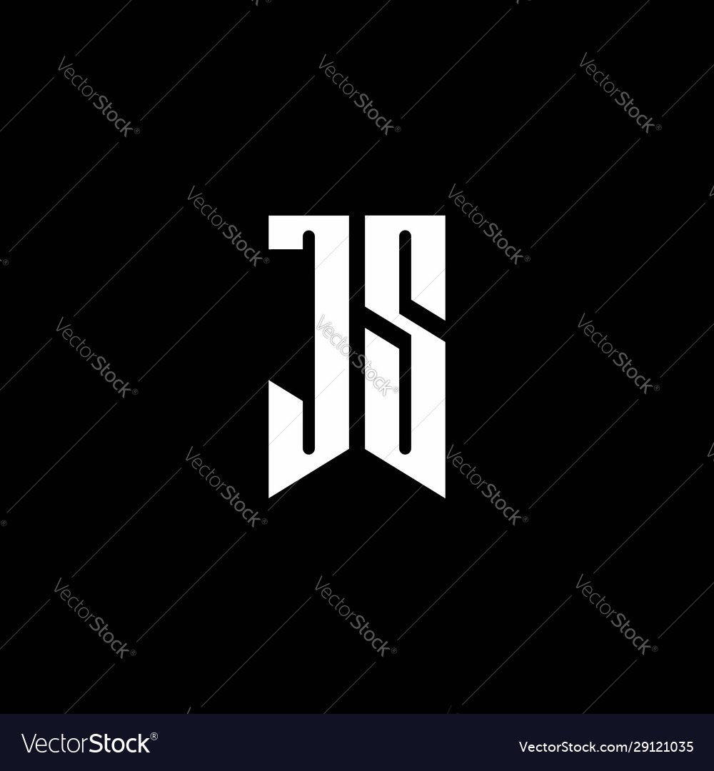 Js logo monogram with emblem style isolated Vector Image