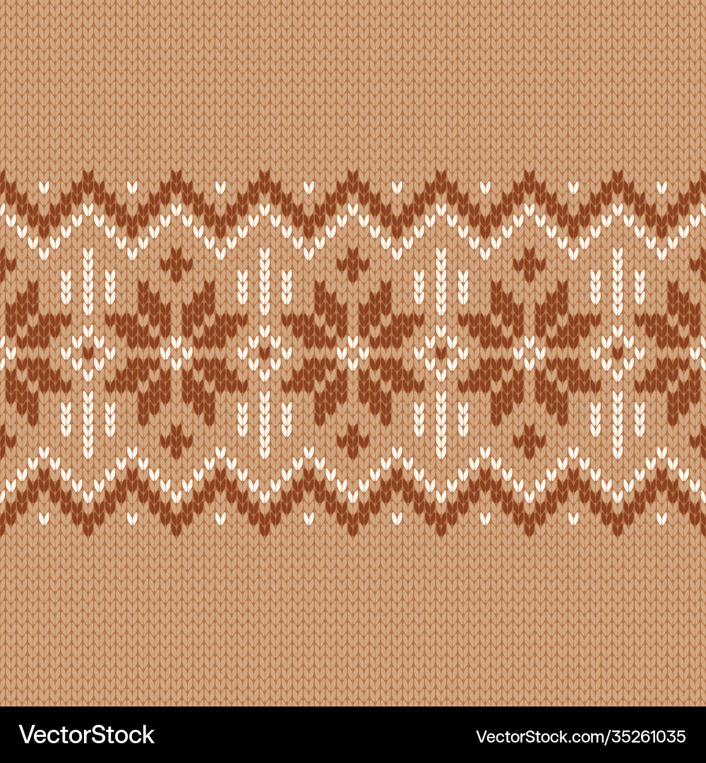 Norwegian native style sweater fair isle design Vector Image