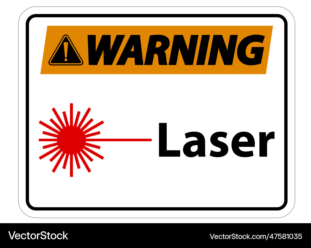 Warning laser symbol sign symbol sign isolate Vector Image