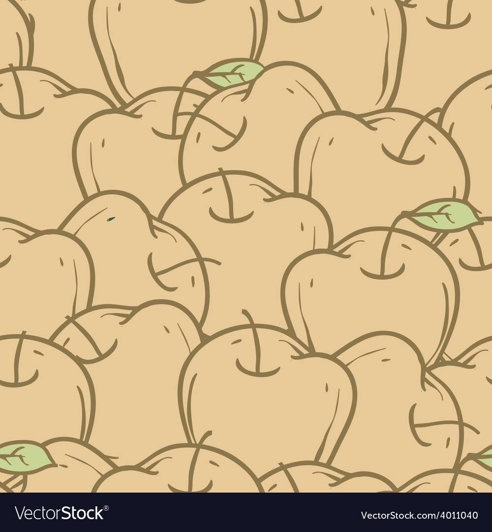 Apples seamless pattern Royalty Free Vector Image