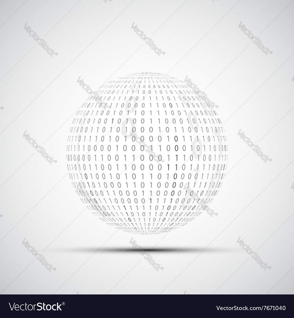Ball of binary code Royalty Free Vector Image - VectorStock