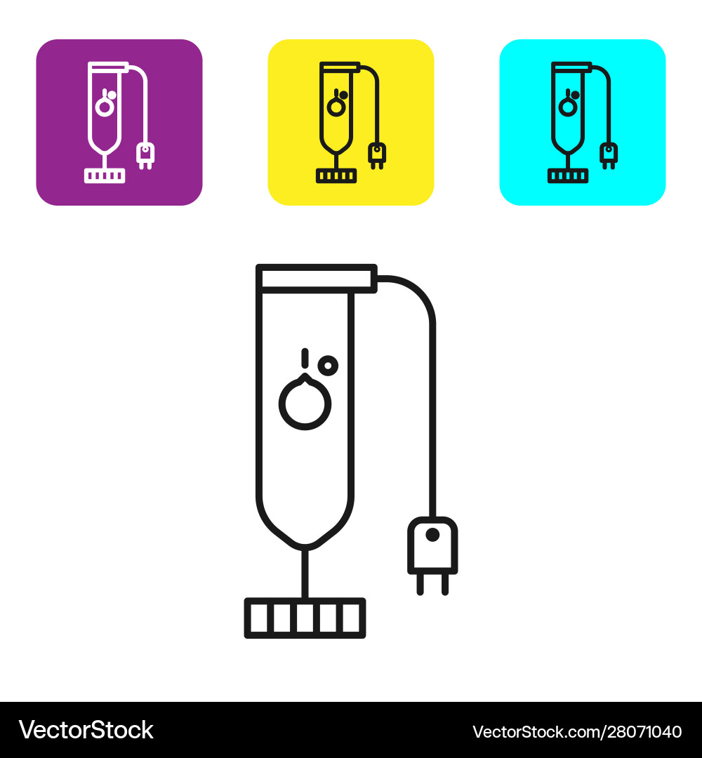 Black line blender icon isolated on white Vector Image