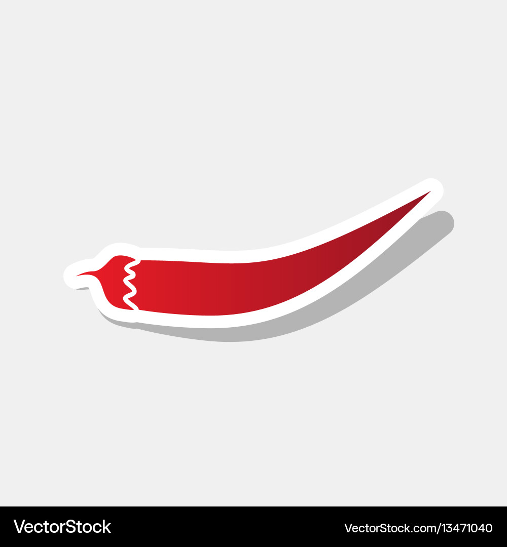 Chilli pepper sign new year reddish icon Vector Image