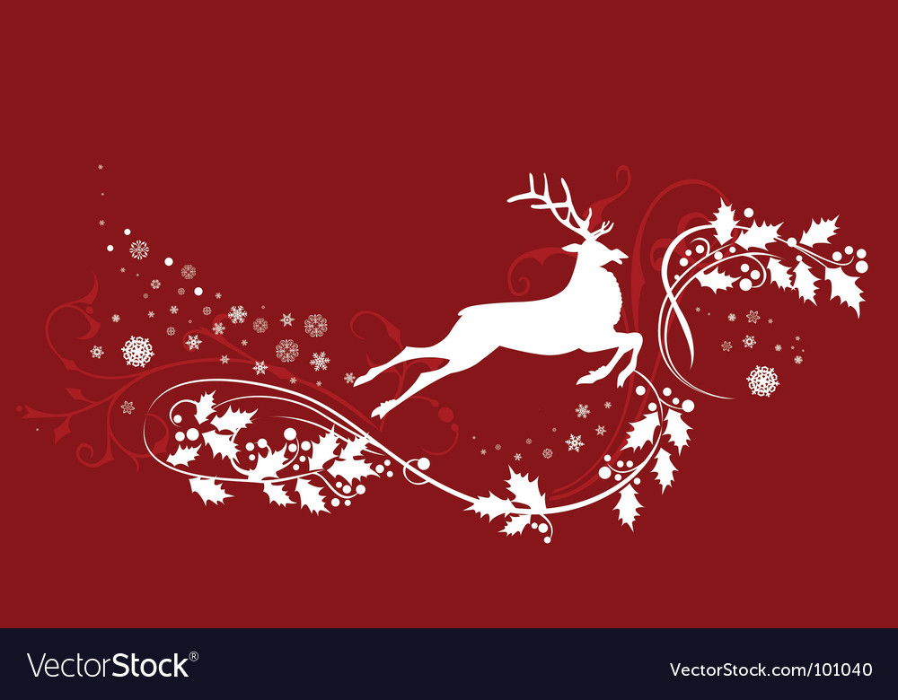 Christmas deer Royalty Free Vector Image - VectorStock