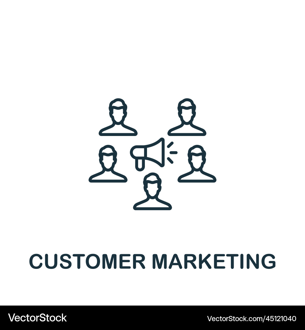 Customer marketing icon monochrome simple Vector Image
