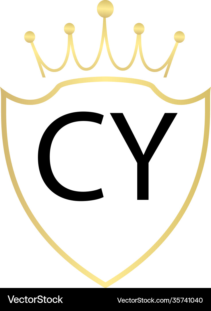 Cy letter logo design with simple style Royalty Free Vector