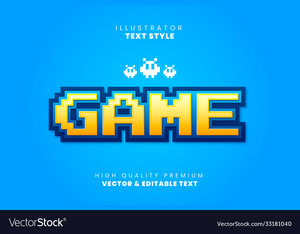 Editable text style effect typography template Vector Image