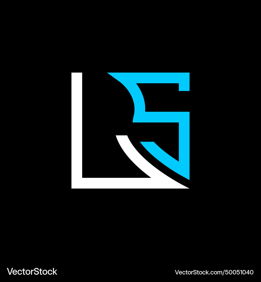 Ls letter logo design ls simple and modern logo Vector Image
