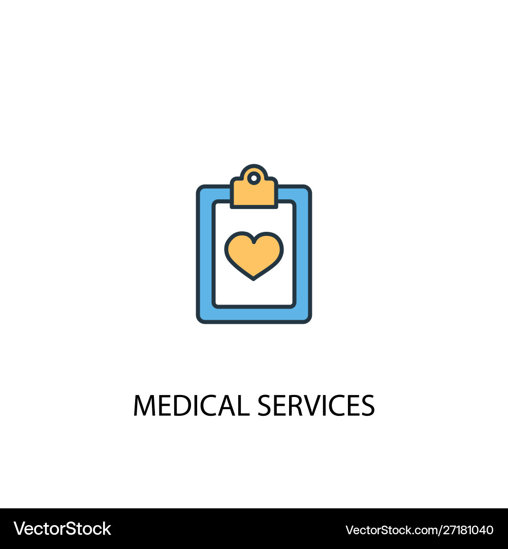 Medical services concept 2 colored line icon Vector Image