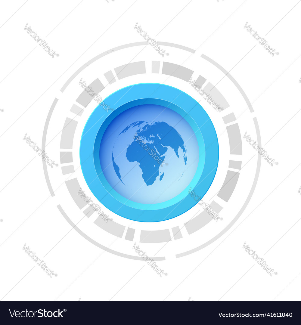One electronic button concept Royalty Free Vector Image