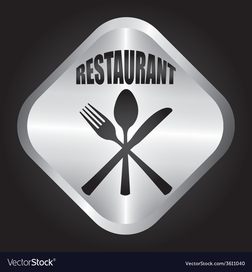 Restaurant button Royalty Free Vector Image - VectorStock