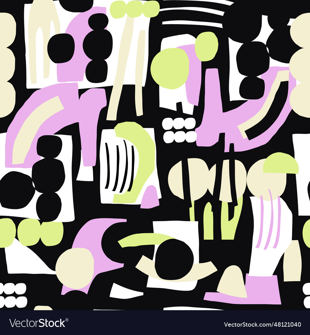 Seamless abstract geometric shape pattern Vector Image