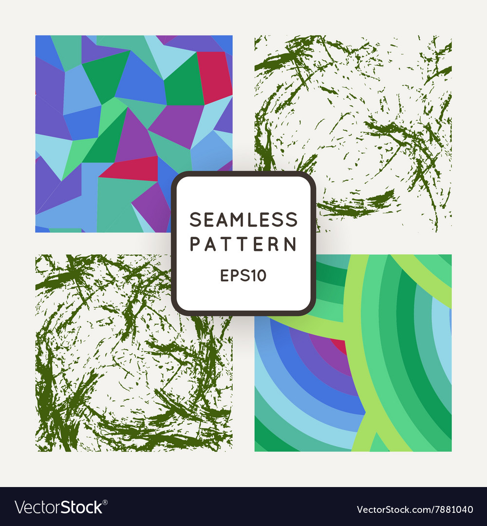 Set of seamless patterns polygons Royalty Free Vector Image