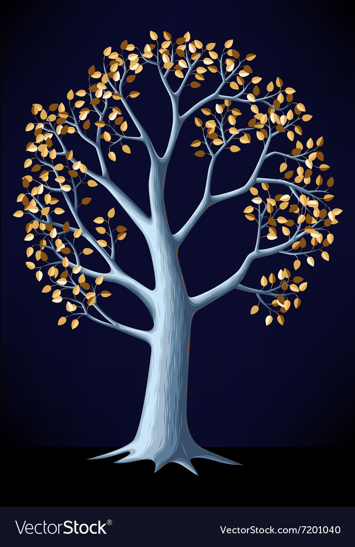 Silver tree Royalty Free Vector Image - VectorStock