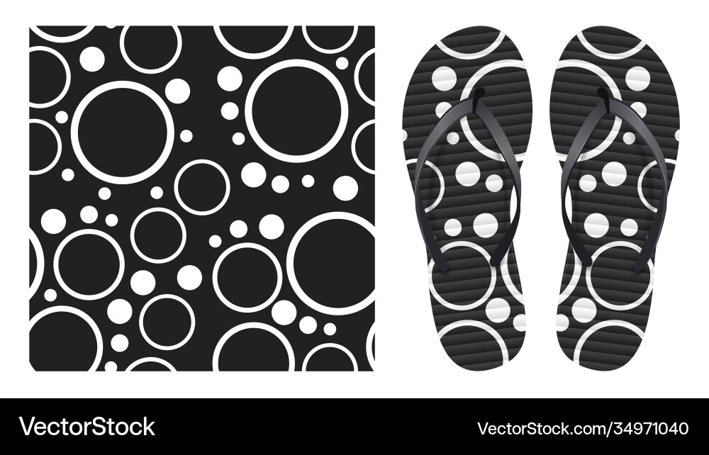 Summer abstract black and white seamless pattern Vector Image