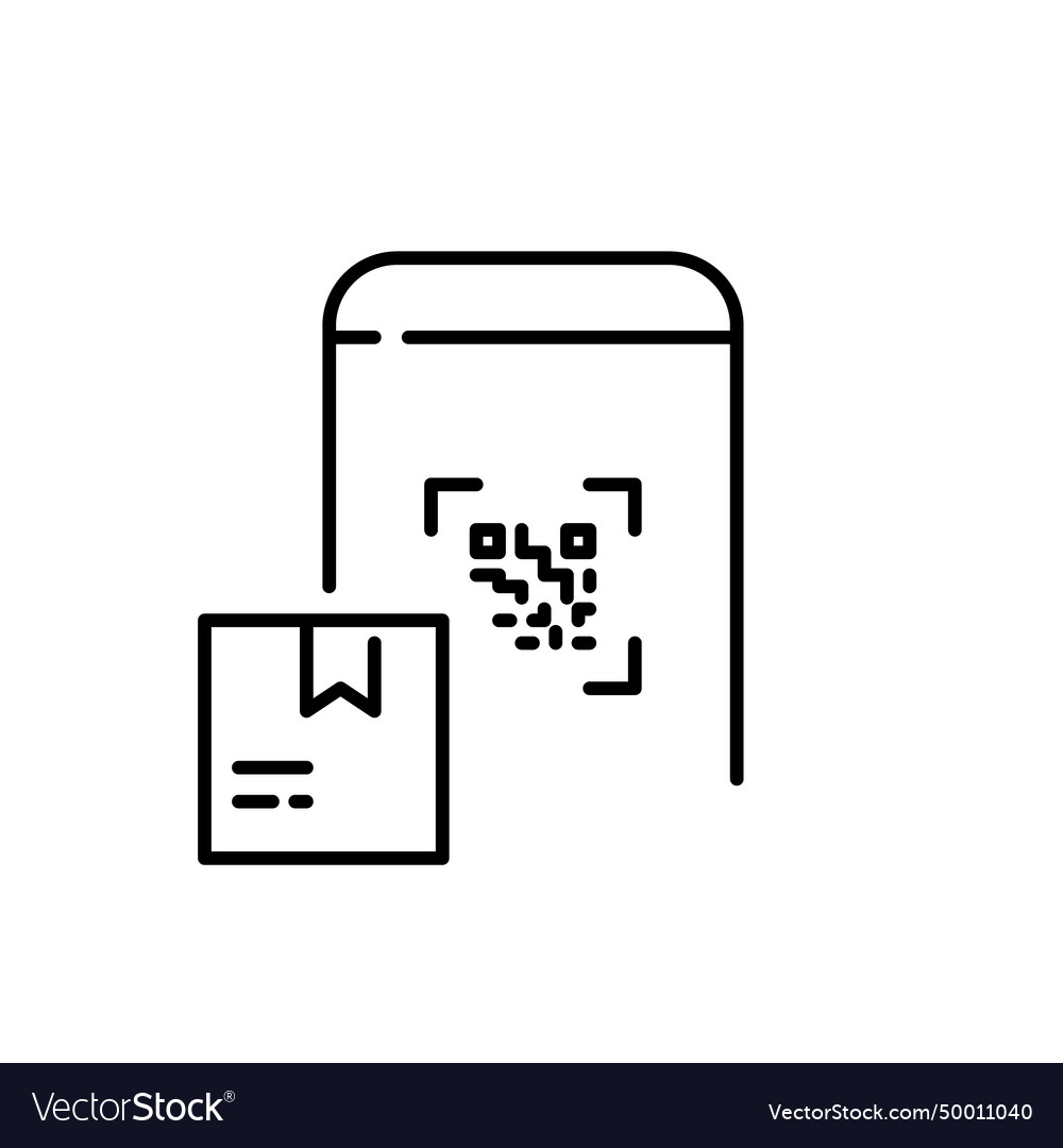 Tracking parcel location using qr code pixel Vector Image