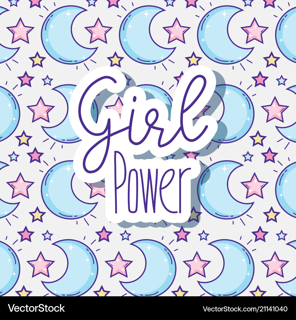 Woman power pattern background Royalty Free Vector Image