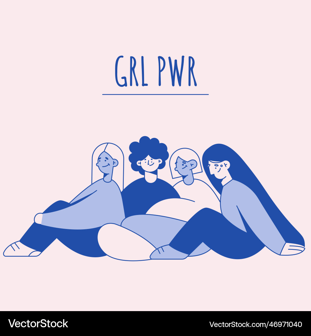 Womangirls hug and support each otherweb banner Vector Image