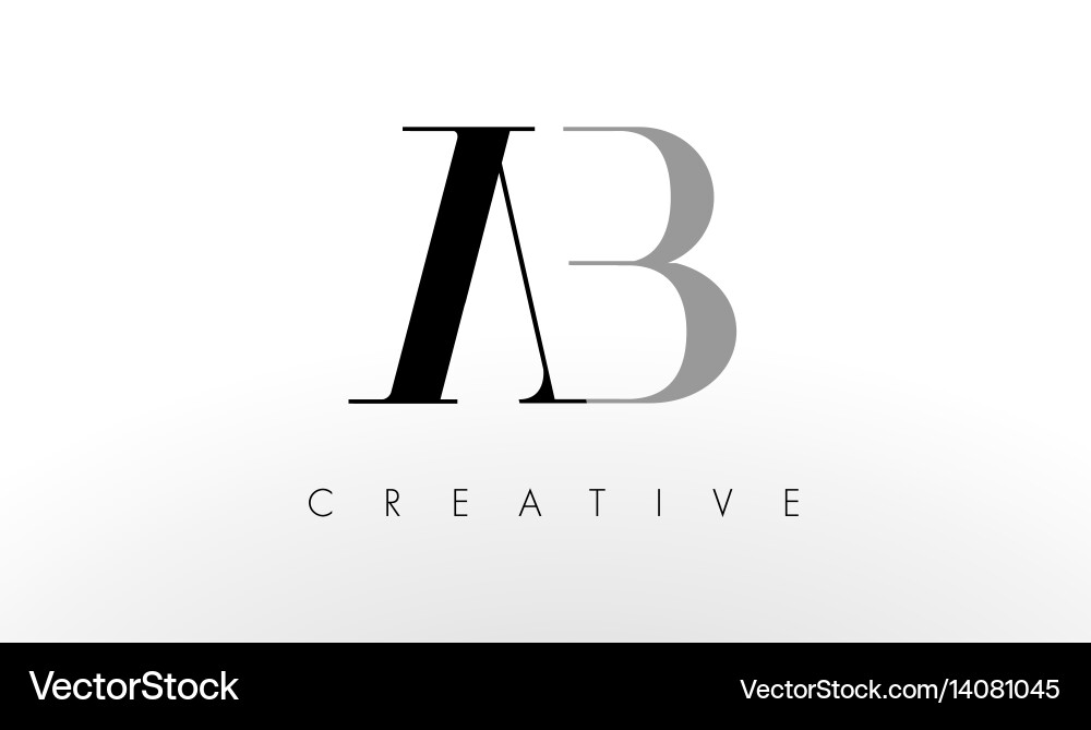A b letter logo design creative ab letters icon Vector Image