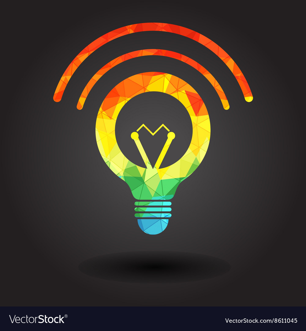 Abstract light bulb Royalty Free Vector Image - VectorStock