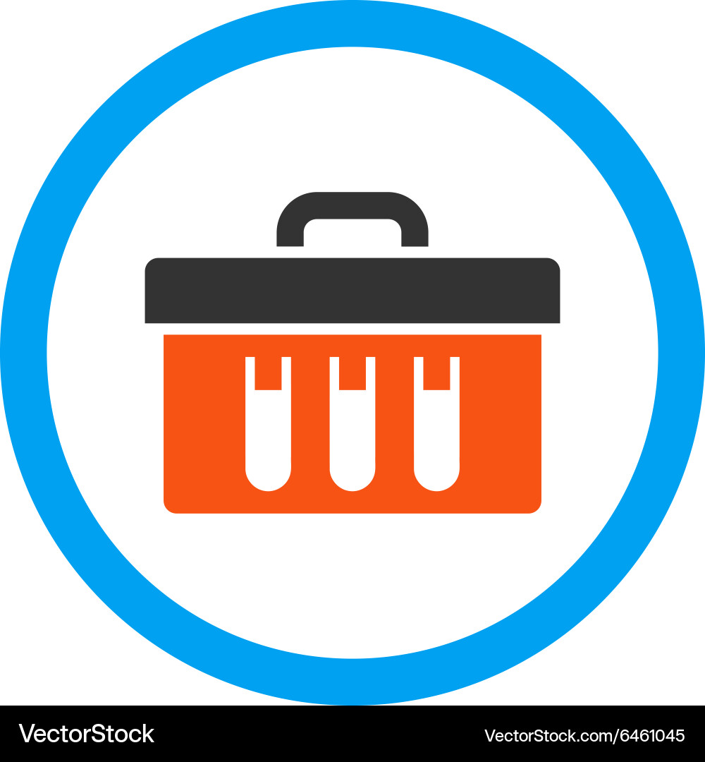 Analysis rounded icon Royalty Free Vector Image