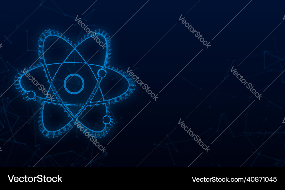 Blue Atomic Symbol Clip Art