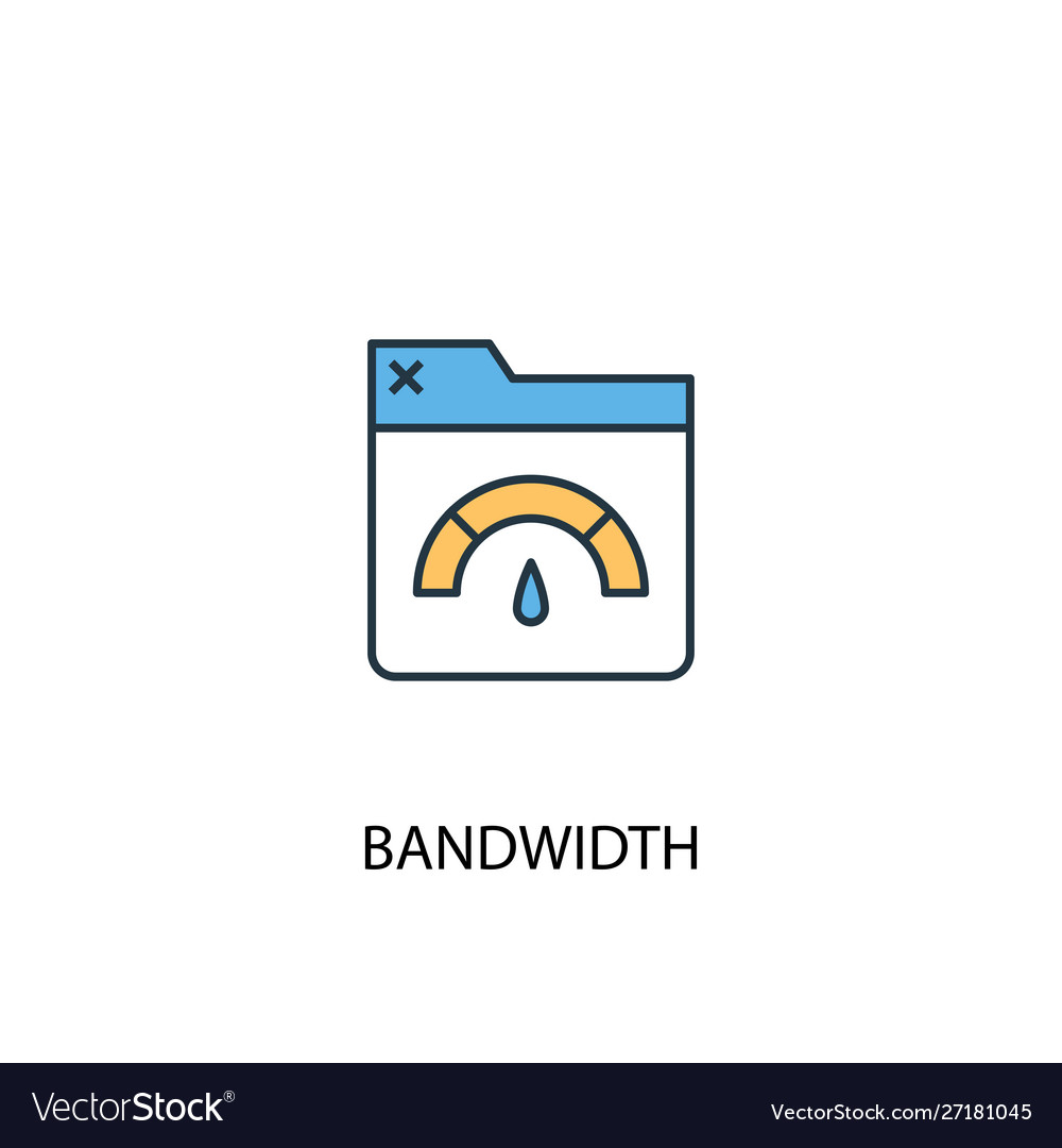 Bandwidth concept 2 colored line icon simple Vector Image