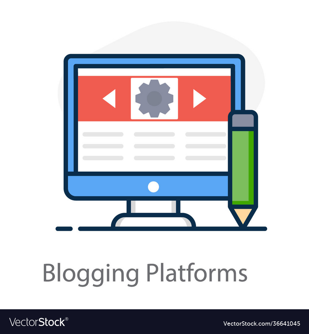 Blogging platform Royalty Free Vector Image - VectorStock