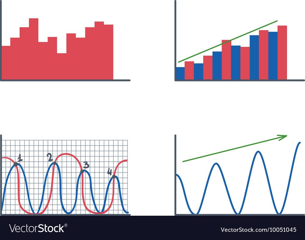 Business data graph analytics Royalty Free Vector Image