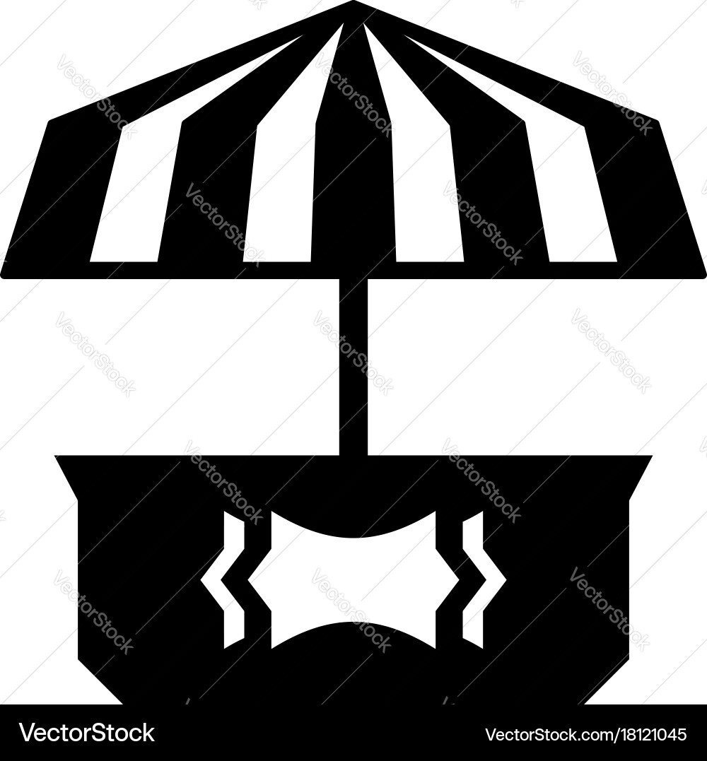 Business stall icon simple black style Royalty Free Vector