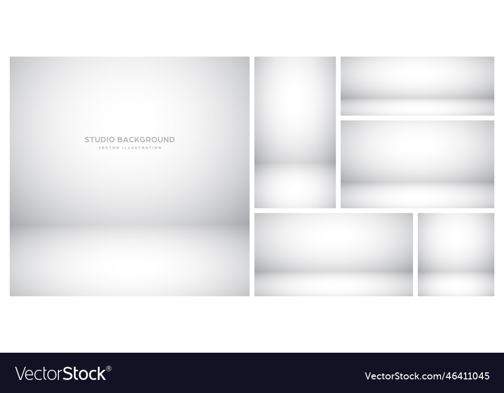 Empty gray studio abstract backgrounds Royalty Free Vector