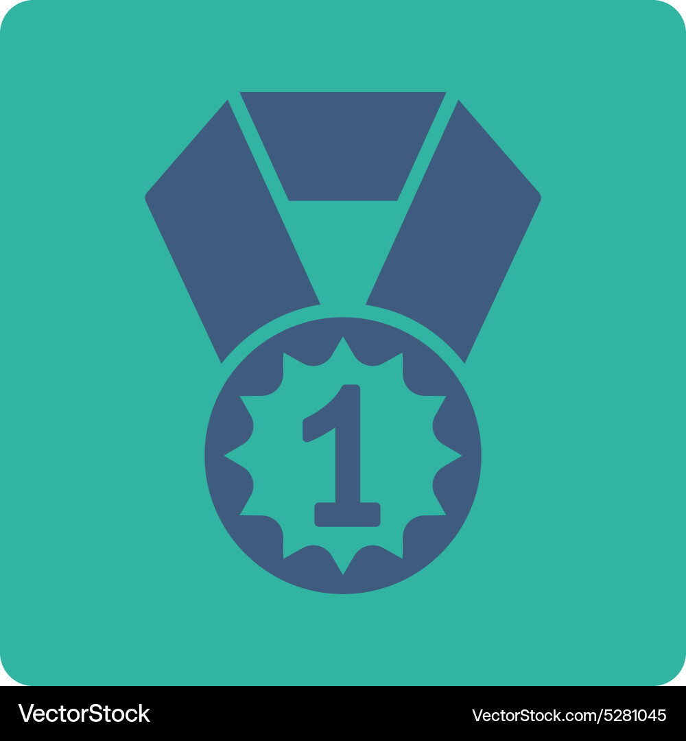 First place icon from award buttons overcolor set Vector Image