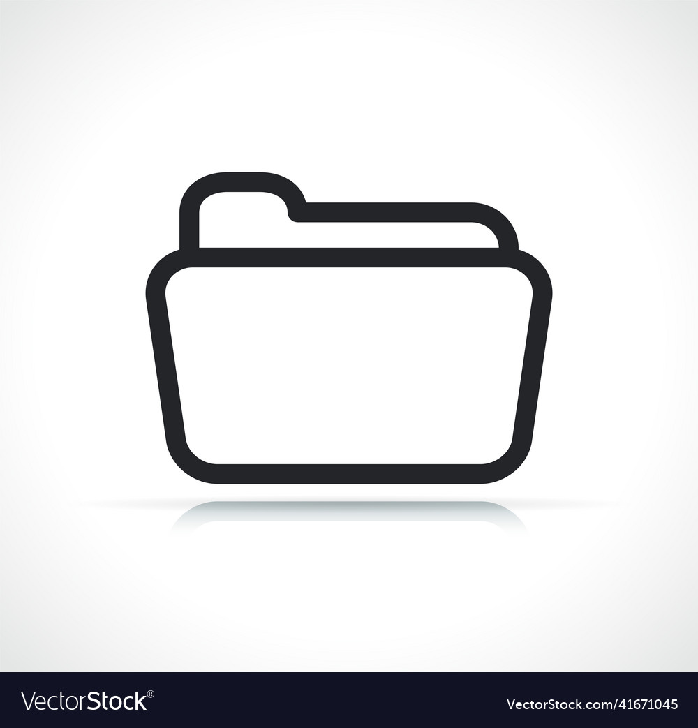 Folder or archive line icon Royalty Free Vector Image