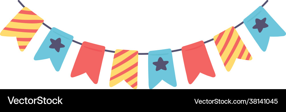 Garland festive decoration Royalty Free Vector Image