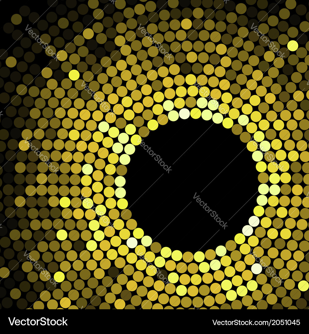 Geometric pattern of gold circles or dots Vector Image