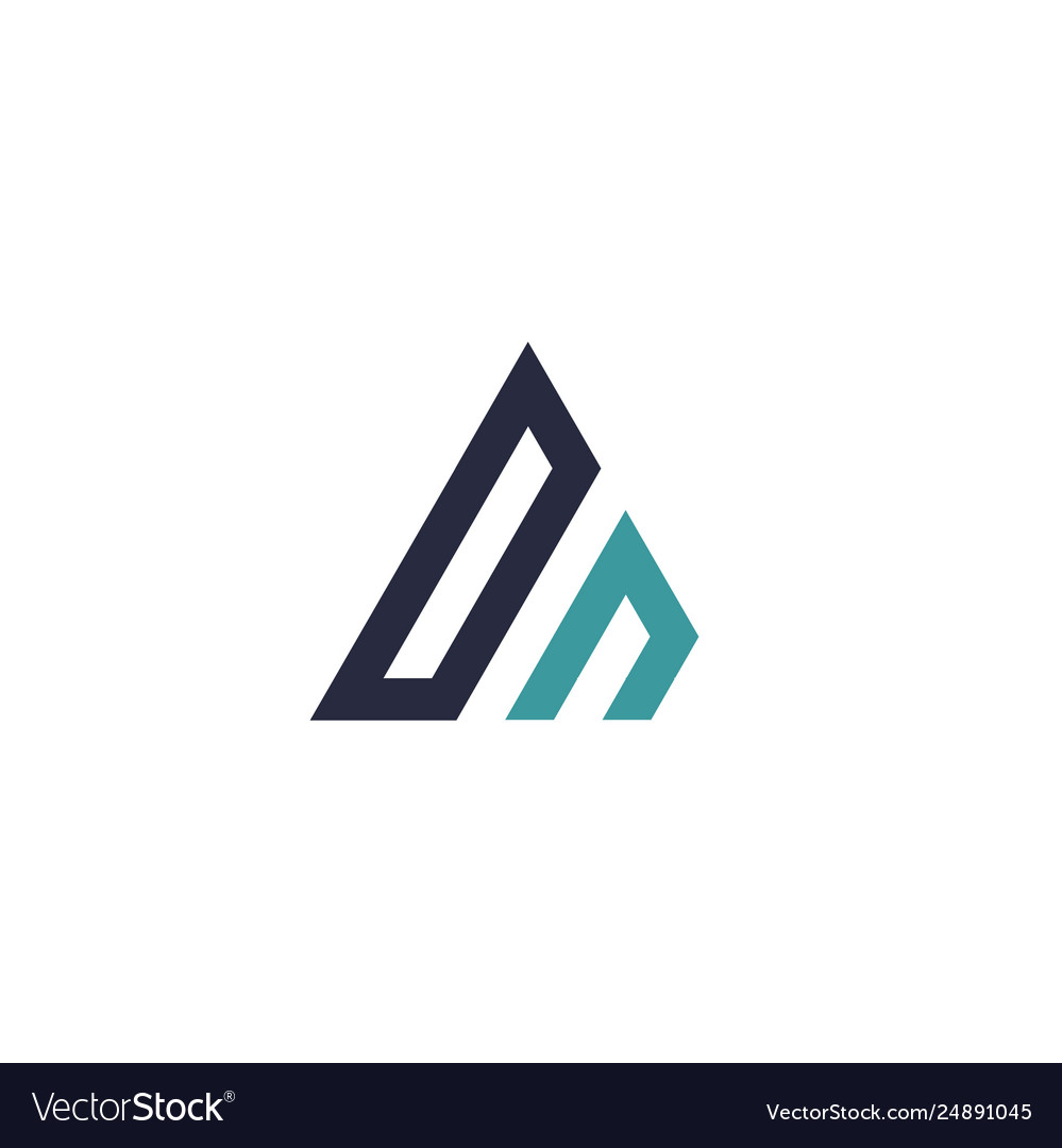 Initial letter triangle logo Royalty Free Vector Image