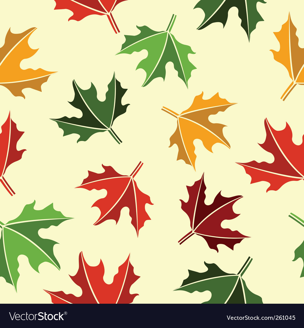 Maple leaves pattern Royalty Free Vector Image