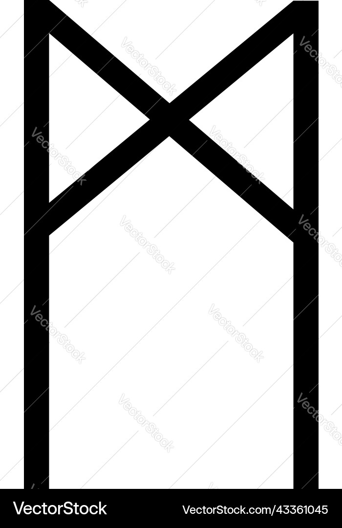 Runic scandinavian celtic alphabet letter m Vector Image