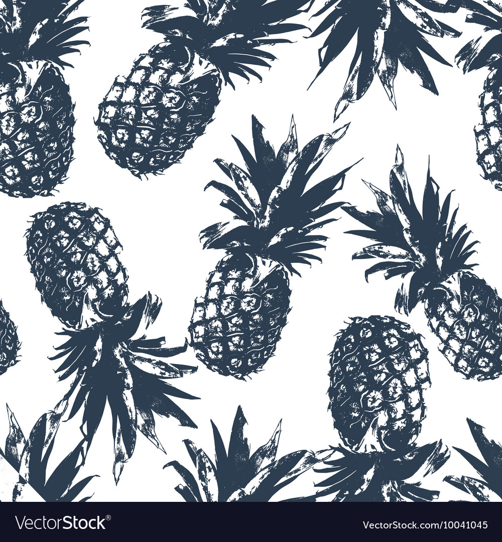 Seamless pattern with pineapple Royalty Free Vector Image