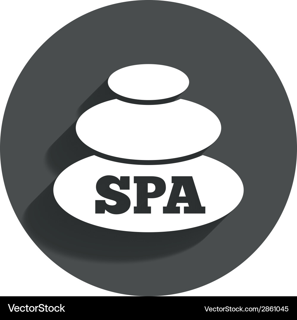 Spa sign icon spa stones symbol Royalty Free Vector Image