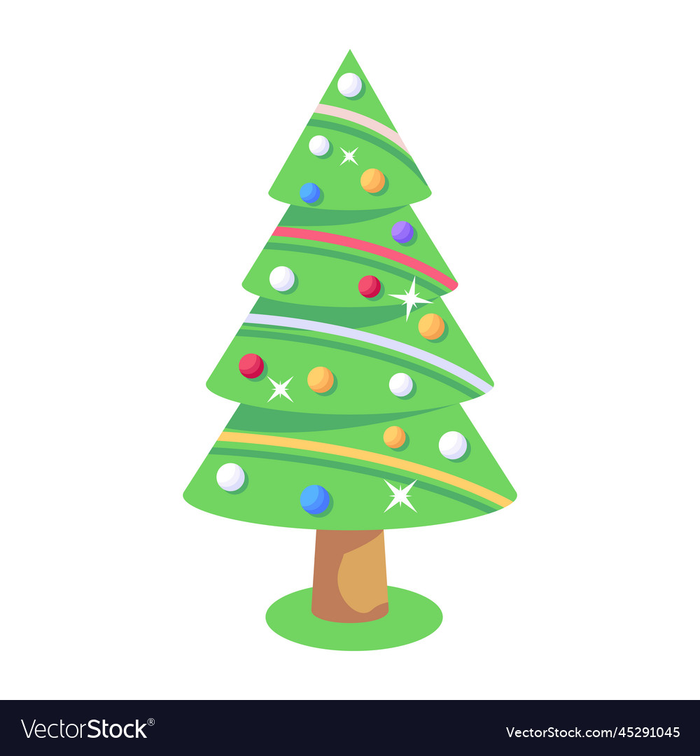 Tree lights Royalty Free Vector Image - VectorStock
